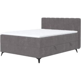 Boxbett COTTA "Vicky inkl. Bettkasten", grau (graphite), B:165cm L:210cm, 92% POLYESTER (PES);8% POLYAMID (PA), Komplettbetten, erhältlich in den Breiten 160x200cm & 180x200cm