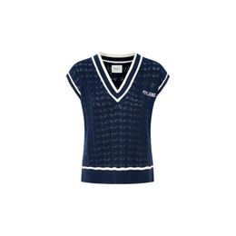 Pepe Jeans Pullover 'IVA VEST' Damen Gr&ouml;&szlig;e M marine / wei&szlig;