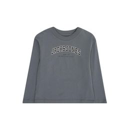 JACK & JONES MINI Shirt 'JJECALEB' Jungen Gr&ouml;&szlig;e 98 grau / schwarz / wei&szlig;