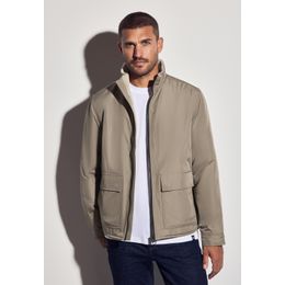Blouson Street One MEN, Herren, Gr. XL (44), braun (warm rock braun), Stoff, Obermaterial: 100% Polyester; Futter: 100% Polyester, unifarben, normal normal, hoch geschlossener Ausschnitt, B&uuml;ndchen, Jacken Blouson, mit Stehkragen