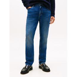 Straight-Jeans Tommy Hilfiger "DENTON Slim Straight Fit", Herren, Gr. 30, Länge 30, blau (james blau), Denim/Jeans, Obermaterial: 99% Baumwolle, 1% Elasthan, Jeans