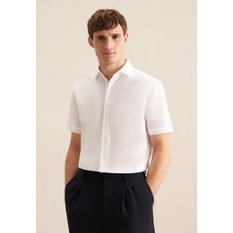 Businesshemd Seidensticker "Schwarze Rose", Herren, Gr. L (41), normale &Auml;rmell&auml;ngen, wei&szlig;, 100% Baumwolle, unifarben, tailored fit, gerader Abschluss, Hemden, Shaped 1/2 Kentkragen Uni