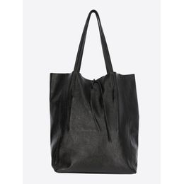 Sevabags Shopper 'Shopper Tasche Damen in Metallic Echtleder' female Black size One Size
