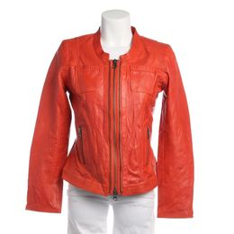 Marc Cain Lederjacke / Ledermantel Damen Gr&ouml;&szlig;e L Second Hand rot