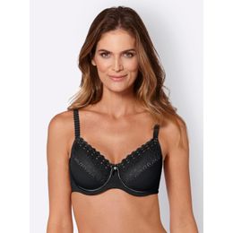 Sassa Mode Sassa Damen Body mit Bügel mit seitlicher Stäbchen-Vestärkung, schwarz, Größe 75C