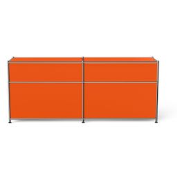 Tchibo - Sideboard Metall &raquo;Cn3&laquo; mit 2 Klappenf&auml;chern und 2 Schubladen - 152x40x64,5cm - orange - Stahl / Aluminium / Kunststoff