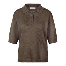 Peter Hahn - Polo-Pullover, braun, Gr. 44 / L - Leinen
