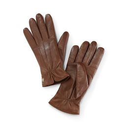 Peter Hahn Roeckl - Handschuh, braun, Gr. 7.5 - Leder