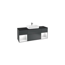 Villeroy & Boch V&B Waschtischunterschrank Wandbeleuchtung Finion 160cm, Pl b m, Rg g w Lac, md bl. m Lac ; Villeroy & Boch (G452GFHG)