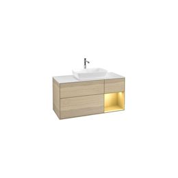 Villeroy & Boch V&B Waschtischunterschrank Wandbeleuchtung Finion 120cm, Pl wh. m, Reg gol m Lac, Oa ven ; Villeroy & Boch (G831HFPC)