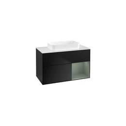 Villeroy & Boch V&B Waschtischunterschrank Wandbeleuchtung Finion 100x60,3 cm, Rg re Oli. m Lac, bla m Lac ; Villeroy & Boch (G661GMPD)