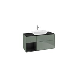 Villeroy & Boch V&B Waschtischunterschrank Wandbeleuchtung Finion 120cm, Pl b m, Reg bla m Lac, Oli. m Lac ; Villeroy & Boch (G822PDGM)