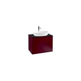 Villeroy & Boch V&B Waschtischunterschrank Wandbeleuchtung Finion 80x60,3cm, Abd.-Pl. bla matt, Peony Matt ; Villeroy & Boch (G75200HB)