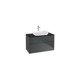 Villeroy & Boch V&B Waschtischunterschrank Wandbeleuchtung Finion 100x60,3cm, Abd.-Pl. bla m, md bl. m Lac ; Villeroy & Boch (G76200HG)