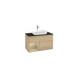 Villeroy & Boch V&B Waschtischunterschrank Wandbeleuchtung Finion 100, Abd.-Pl. bla m, Reg Oa ven, Oa ven ; Villeroy & Boch (G772PCPC)
