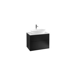 Villeroy & Boch V&B Waschtischunterschrank Wandbeleuchtung Finion 80x60,3cm, Abd.-Pl. wh. m, bla m lacquer ; Villeroy & Boch (G75100PD)