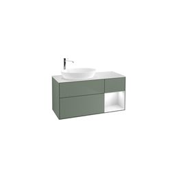 Villeroy & Boch V&B Waschtischunterschrank Wandbeleuchtung Finion 120cm, Pl w m, Rg g wh. Lac, Oli. m Lac ; Villeroy & Boch (G931GFGM)