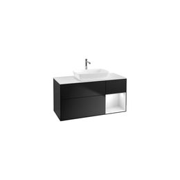 Villeroy & Boch V&B Waschtischunterschrank Wandbeleuchtung Finion 120cm, Pl w m, Rg glo wh. Lac, bla m Lac ; Villeroy & Boch (G831GFPD)