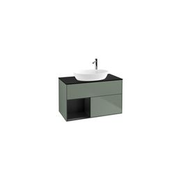 Villeroy & Boch V&B Waschtischunterschrank Wandbeleuchtung Finion 100, Pl bla m, Reg bla m Lac, Oli. m Lac ; Villeroy & Boch (G892PDGM)