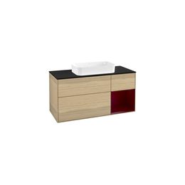 Villeroy & Boch V&B Waschtischunterschrank Wandbeleuchtung Finion 120x60 cm, Reg rechts Peony, Oak Veneer ; Villeroy & Boch (G712HBPC)