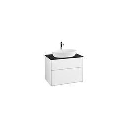 Villeroy & Boch V&B Waschtischunterschrank Wandbeleuchtung Finion 80x60,3cm, Abd.-Pl. bla m, glo wh. Lac ; Villeroy & Boch (G75200GF)