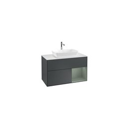 Villeroy & Boch V&B Waschtischunterschrank Wandbeleuchtung Finion 100, Pl w m, Rg Oli. m Lac, md bl. m Lac ; Villeroy & Boch (G781GMHG)