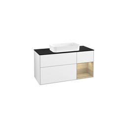 Villeroy & Boch V&B Waschtischunterschrank Wandbeleuchtung Finion 120x60 cm, Reg re Oa ven, glo wh. Lac ; Villeroy & Boch (G712PCGF)