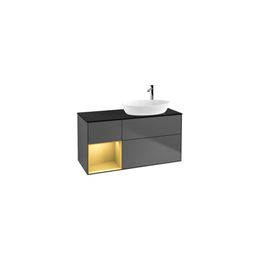 Villeroy & Boch V&B Waschtischunterschrank Wandbeleuchtung Finion 120cm, Pl b m, Reg gol m Lac, Anthrac. m ; Villeroy & Boch (G922HFGK)