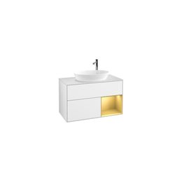 Villeroy & Boch V&B Waschtischunterschrank Wandbeleuchtung Finion 100, Pl w m, Reg gol m Lac, glo wh. Lac ; Villeroy & Boch (G901HFGF)