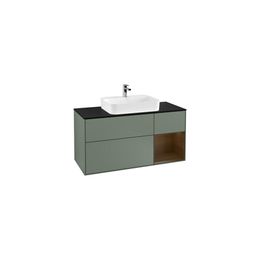 Villeroy & Boch V&B Waschtischunterschrank Wandbeleuchtung Finion 120cm, Pl b m, Rg re wal ven, Oli. m Lac ; Villeroy & Boch (G422GNGM)