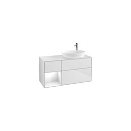 Villeroy & Boch V&B Waschtischunterschrank Wandbeleuchtung Finion 120cm, Pl w m, Rg glo wh. Lac, wh. m Lac ; Villeroy & Boch (G921GFMT)