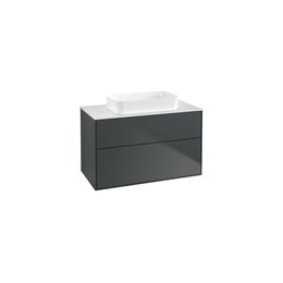 Villeroy & Boch V&B Waschtischunterschrank Wandbeleuchtung Finion 100x60,3x50,1mm, Gl. wh. m, md bl. m Lac ; Villeroy & Boch (G64100HG)