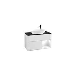 Villeroy & Boch V&B Waschtischunterschrank Wandbeleuchtung Finion 100, Pl b m, Reg glo wh. Lac, wh. m Lac ; Villeroy & Boch (G902GFMT)