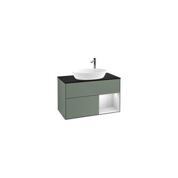 Villeroy & Boch V&B Waschtischunterschrank Wandbeleuchtung Finion 100, Pl bla m, Reg wh. m Lac, Oli. m Lac ; Villeroy & Boch (G902MTGM)