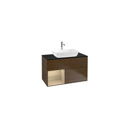 Villeroy & Boch V&B Waschtischunterschrank Wandbeleuchtung Finion 100, Abd.-Pl. bla m, Reg Oa ven, wal ven ; Villeroy & Boch (G772PCGN)