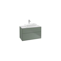 Villeroy & Boch V&B Waschtischunterschrank Wandbeleuchtung Finion 100x60,3cm, Abd.-Pl. wh. m, Oli. m Lac ; Villeroy & Boch (G76100GM)