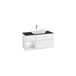 Villeroy & Boch V&B Waschtischunterschrank Wandbeleuchtung Finion 120cm, Pl b m, Rg wh. m Lac, glo wh. Lac ; Villeroy & Boch (G822MTGF)