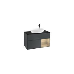 Villeroy & Boch V&B Waschtischunterschrank Wandbeleuchtung Finion 100, Pl bla m, Reg Oa ven, md bl. m Lac ; Villeroy & Boch (G902PCHG)