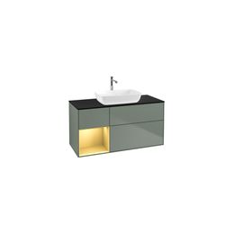 Villeroy & Boch V&B Waschtischunterschrank Wandbeleuchtung Finion 120cm, Pl b m, Reg gol m Lac, Oli. m Lac ; Villeroy & Boch (G822HFGM)