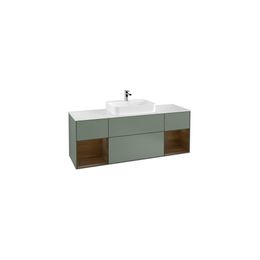 Villeroy & Boch V&B Waschtischunterschrank Wandbeleuchtung Finion 160cm, Pl wh. m, Reg wal ven, Oli. m Lac ; Villeroy & Boch (G451GNGM)
