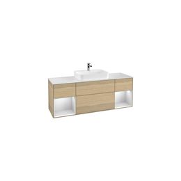 Villeroy & Boch V&B Waschtischunterschrank Wandbeleuchtung Finion 160cm, Pl wh. m, Reg wh. m Lac, Oa ven ; Villeroy & Boch (G451MTPC)