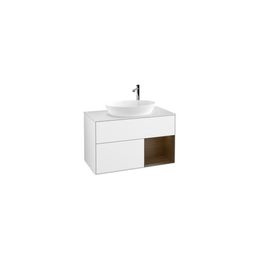 Villeroy & Boch V&B Waschtischunterschrank Wandbeleuchtung Finion 100, Pl wh. m, Reg wal ven, glo wh. Lac ; Villeroy & Boch (G901GNGF)