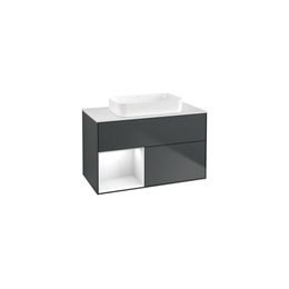 Villeroy & Boch V&B Waschtischunterschrank Wandbeleuchtung Finion 100x60,3 cm, Rg l g w Lac, md bl. m Lac ; Villeroy & Boch (G651GFHG)