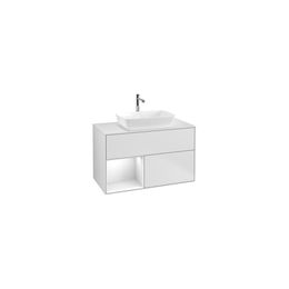 Villeroy & Boch V&B Waschtischunterschrank Wandbeleuchtung Finion 100, Pl w m, Reg glo wh. Lac, wh. m Lac ; Villeroy & Boch (G771GFMT)
