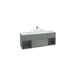Villeroy & Boch V&B Waschtischunterschrank Wandbeleuchtung Finion 160cm, Pl w m, Reg md m Lac, Oli. m Lac ; Villeroy & Boch (G451HGGM)