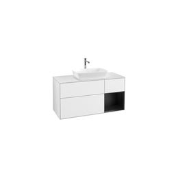 Villeroy & Boch V&B Waschtischunterschrank Wandbeleuchtung Finion 120cm, Pl w m, Rg bla m Lac, glo wh. Lac ; Villeroy & Boch (G831PDGF)