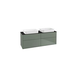 Villeroy & Boch V&B Waschtischunterschrank Wandbeleuchtung Finion 160x60,3x50,1cm, Gl. bla m, Oli. m Lac ; Villeroy & Boch (G72200GM)