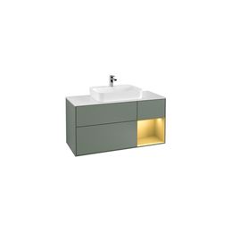 Villeroy & Boch V&B Waschtischunterschrank Wandbeleuchtung Finion 120cm, Pl w m, Reg re gol m, Oli. m Lac ; Villeroy & Boch (G421HFGM)