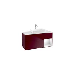 Villeroy & Boch V&B Waschtischunterschrank Wandbeleuchtung Finion 120cm, Pl wh. m, Reg glo wh. Lac, Peo m ; Villeroy & Boch (G831GFHB)