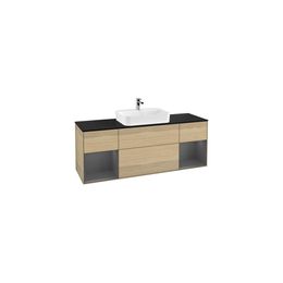 Villeroy & Boch V&B Waschtischunterschrank Wandbeleuchtung Finion 160cm, Pl b m, Rg Anthrac. m Lac, Oa ven ; Villeroy & Boch (G452GKPC)